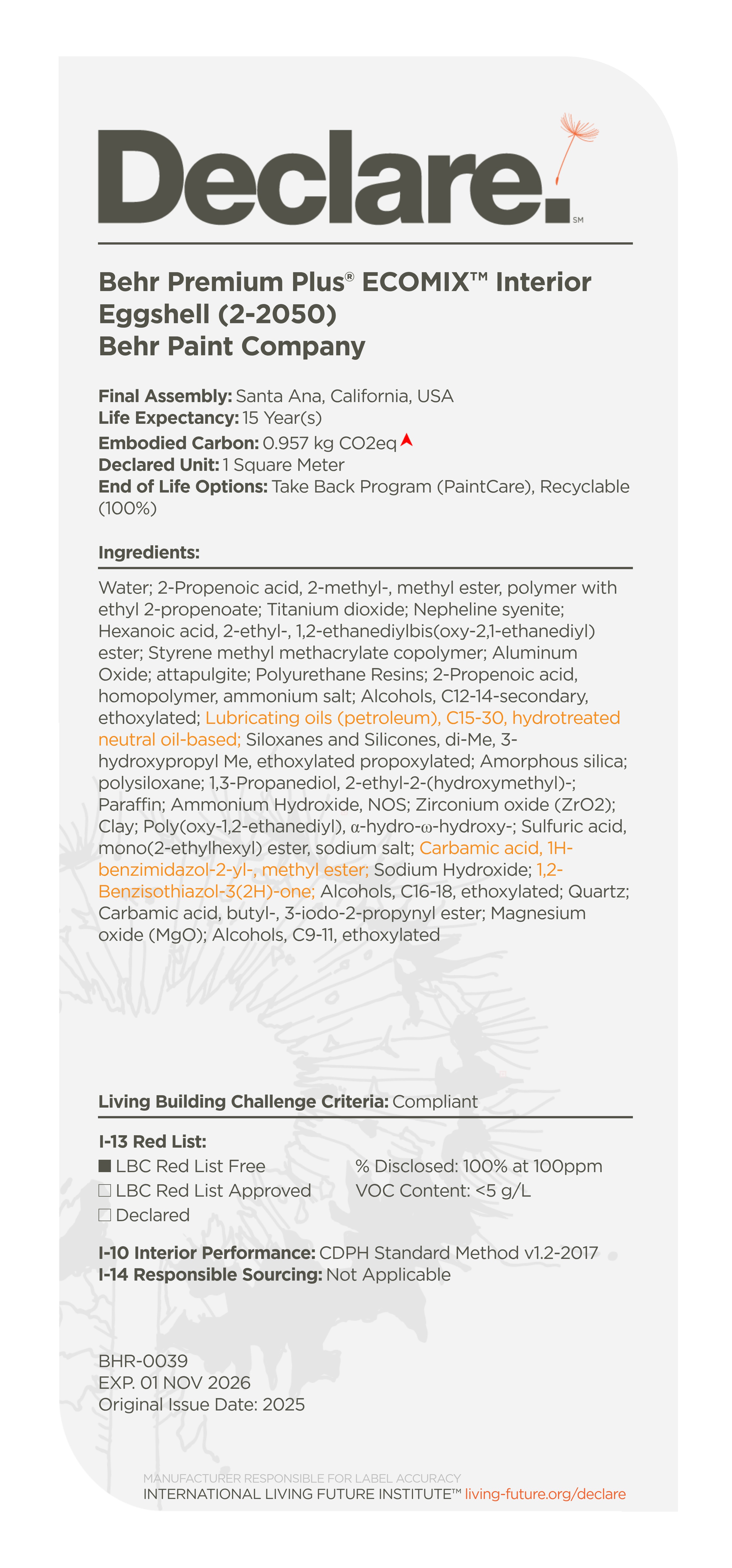 Behr Paint Safety Data Sheets | BEHR PRO