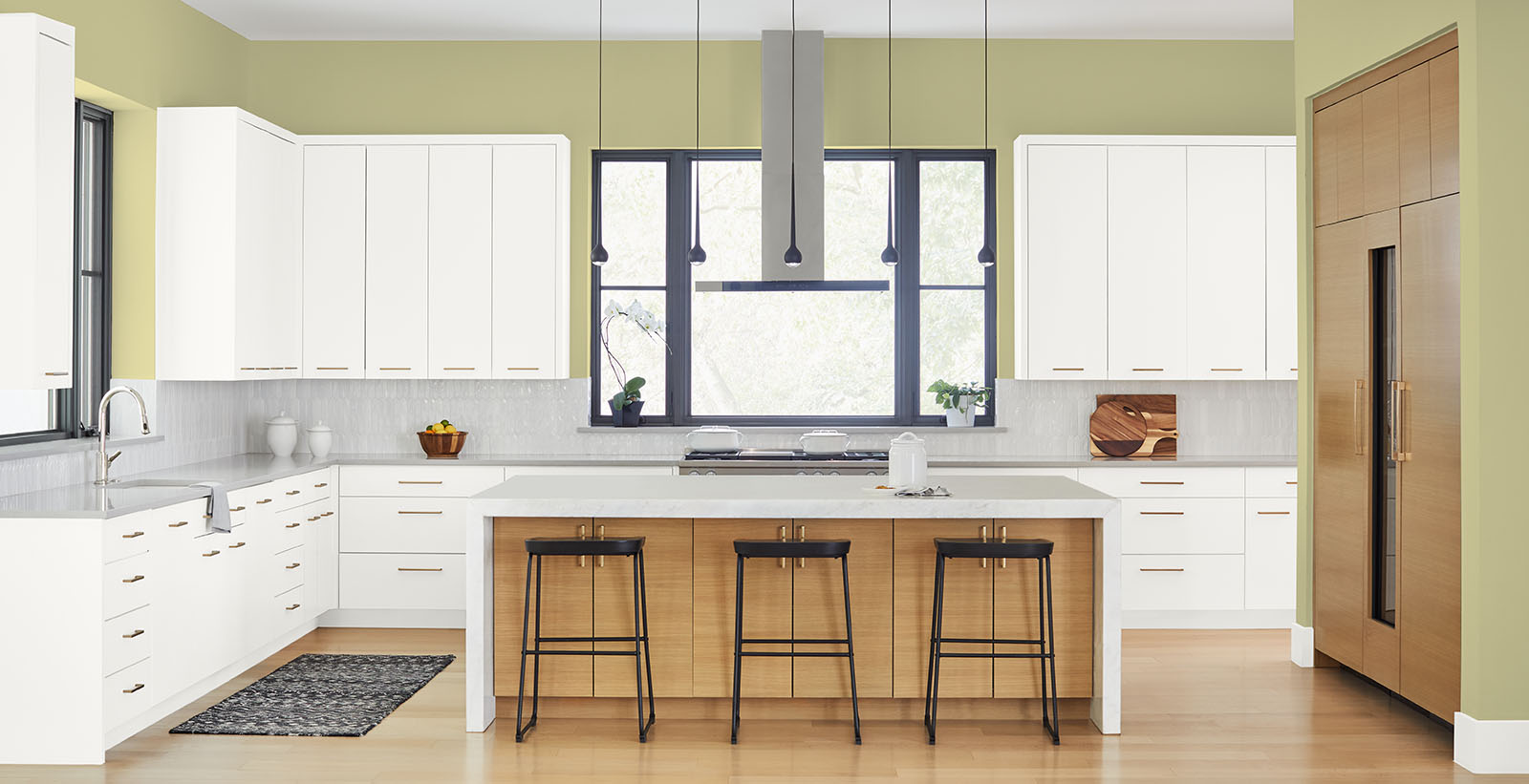 Green Trendy Kitchen | Modern, Relaxed & Serene Kitchen | Behr