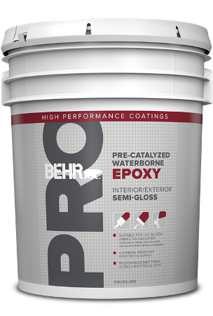 Pre-Catalyzed Waterborne Semi-Gloss Epoxy Coating HP150 | Behr Pro