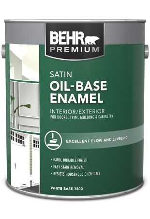 Oil-Base Satin Enamel Paints for Interior and Exterior Surfaces | Behr Pro