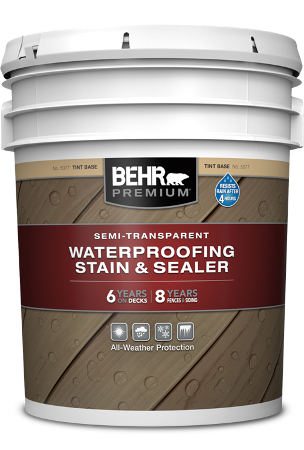 Semi-Transparent Waterproofing Wood Stain & Sealer | BEHR PREMIUM ...