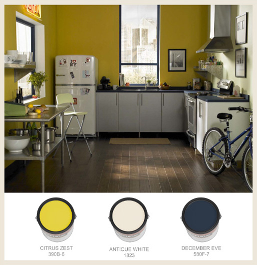 Modern Kitchen Cans Border - Colorfully BEHR