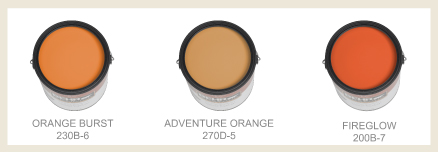 orange cans - Colorfully BEHR
