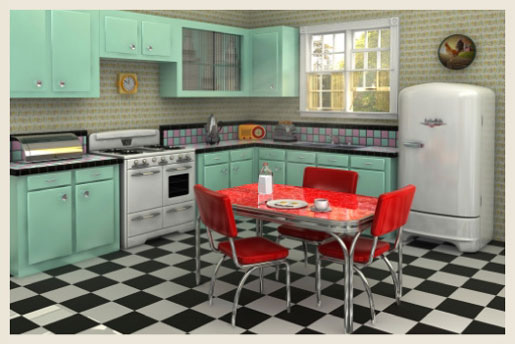 50s kitchen Border - Colorfully BEHR