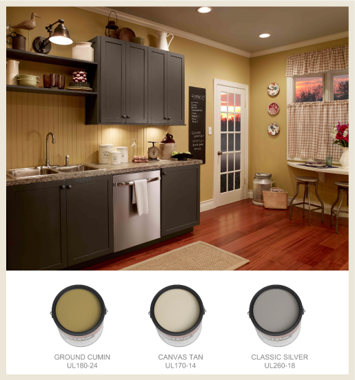 Retro-country-kitchen-yellow - Colorfully BEHR