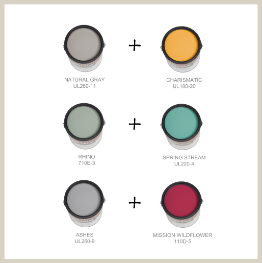 Gray-and-color-pop - Colorfully BEHR