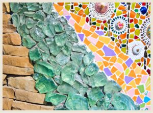 Recycled-Glass-Wall-with-frame - Colorfully BEHR