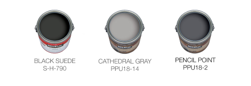Gray and black cans-collage - Colorfully BEHR