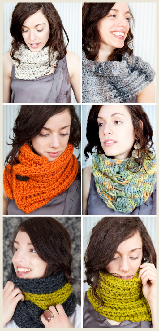 Kniited Scarfs collage - Colorfully BEHR