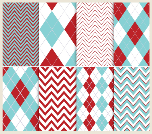 Teal and red patterns - Colorfully BEHR