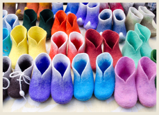 Felt Booties - Colorfully BEHR