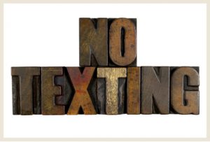 No texting sign - Colorfully BEHR