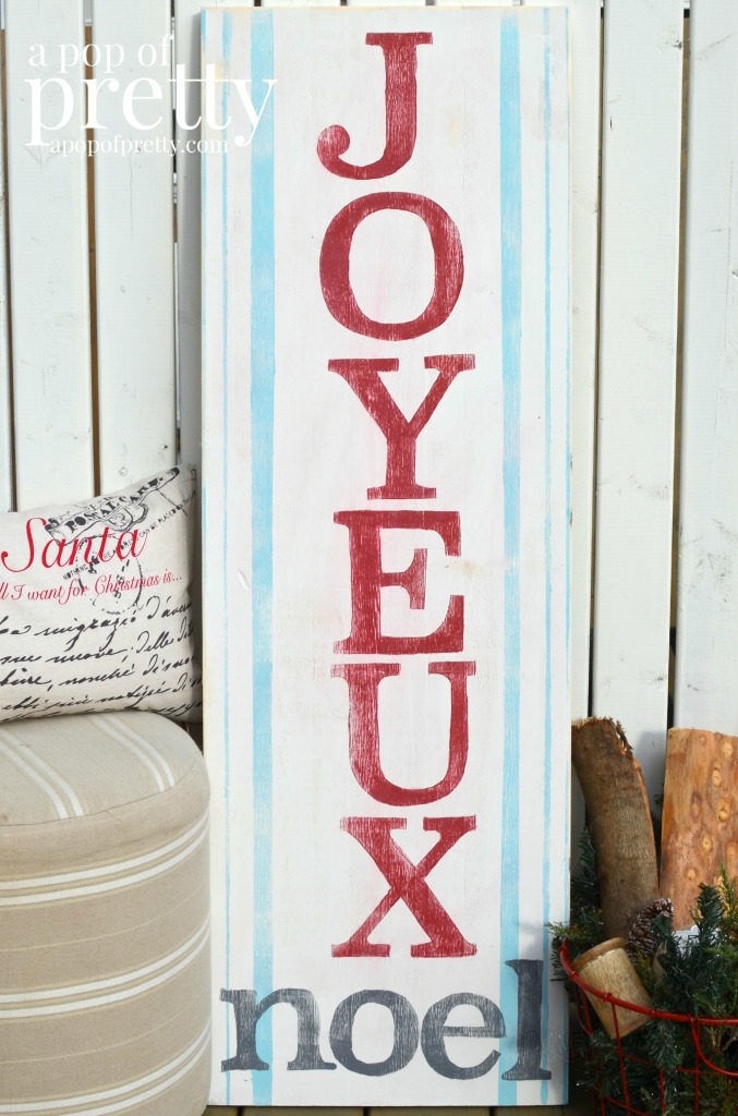 Vintage Inspired Joyeux Noel Porch Sign from A Pop of Pretty ...