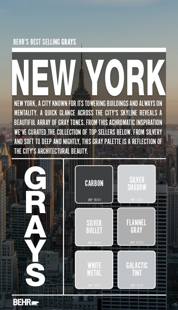 Top Colors by City: New York Grays | Colorfully BEHR