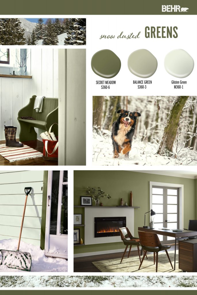 Snow Dusted Greens Color Palette | Colorfully BEHR