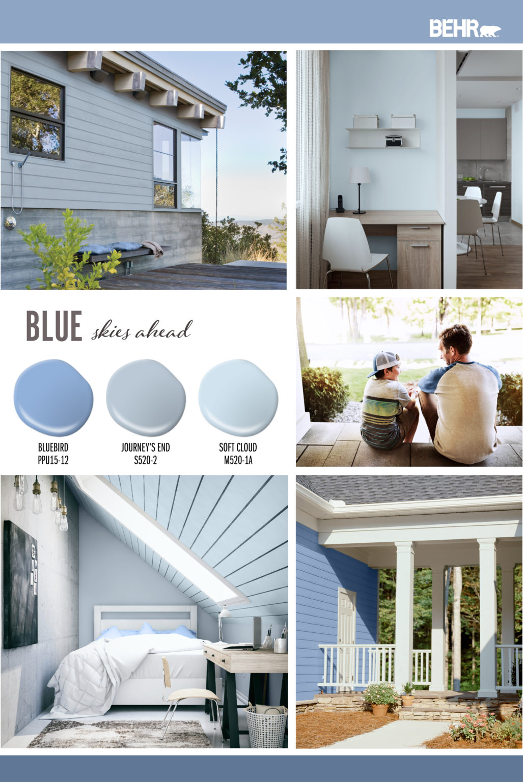 April Shower Blues Color Collection | Colorfully BEHR