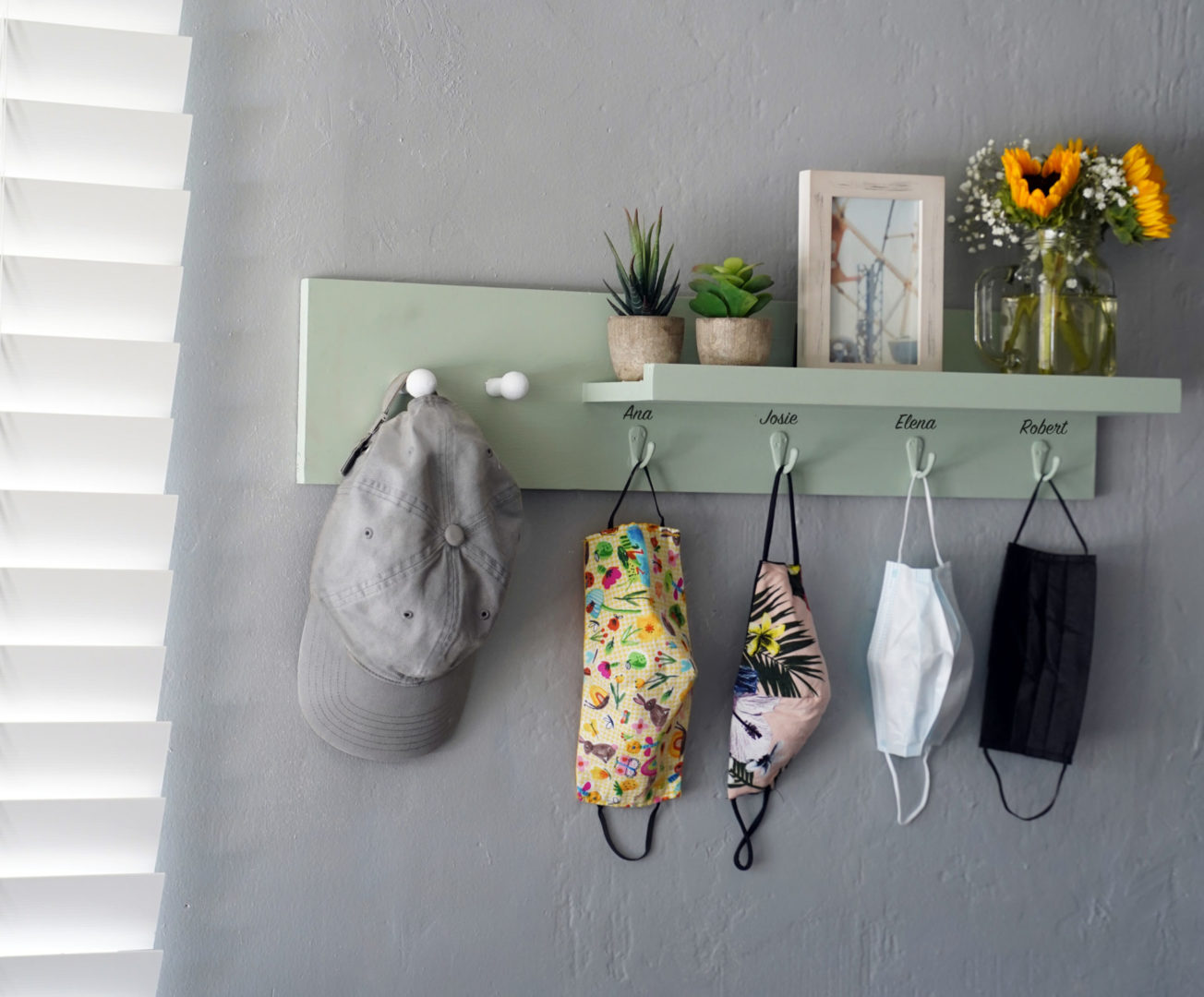 DO IT YOURSELF: FACE MASK HOOK SHELF - Colorfully BEHR
