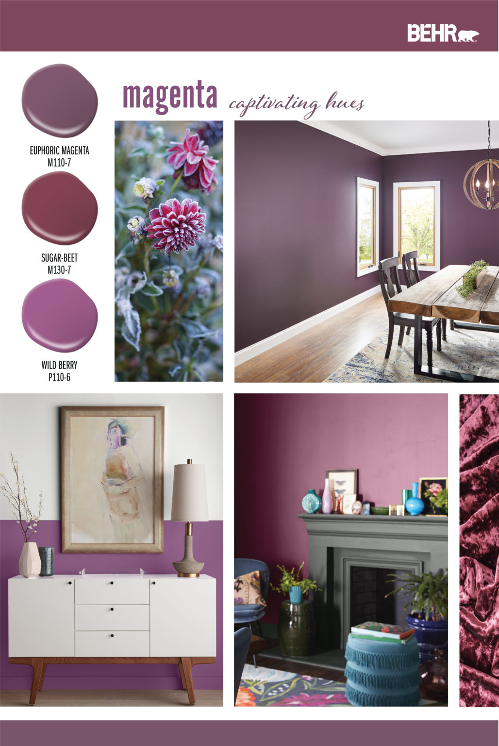 Magenta, captivating hues - Colorfully BEHR