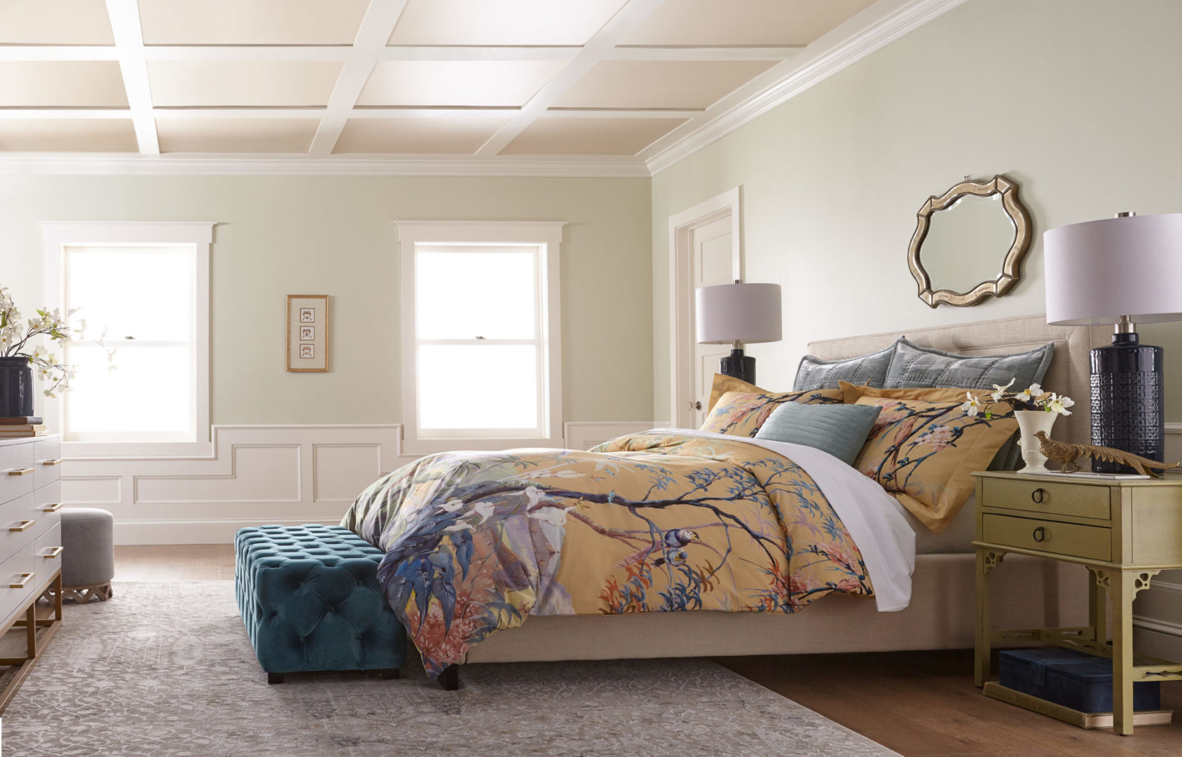 DIY Bedroom Paint Makeover under $100 - Colorfully BEHR