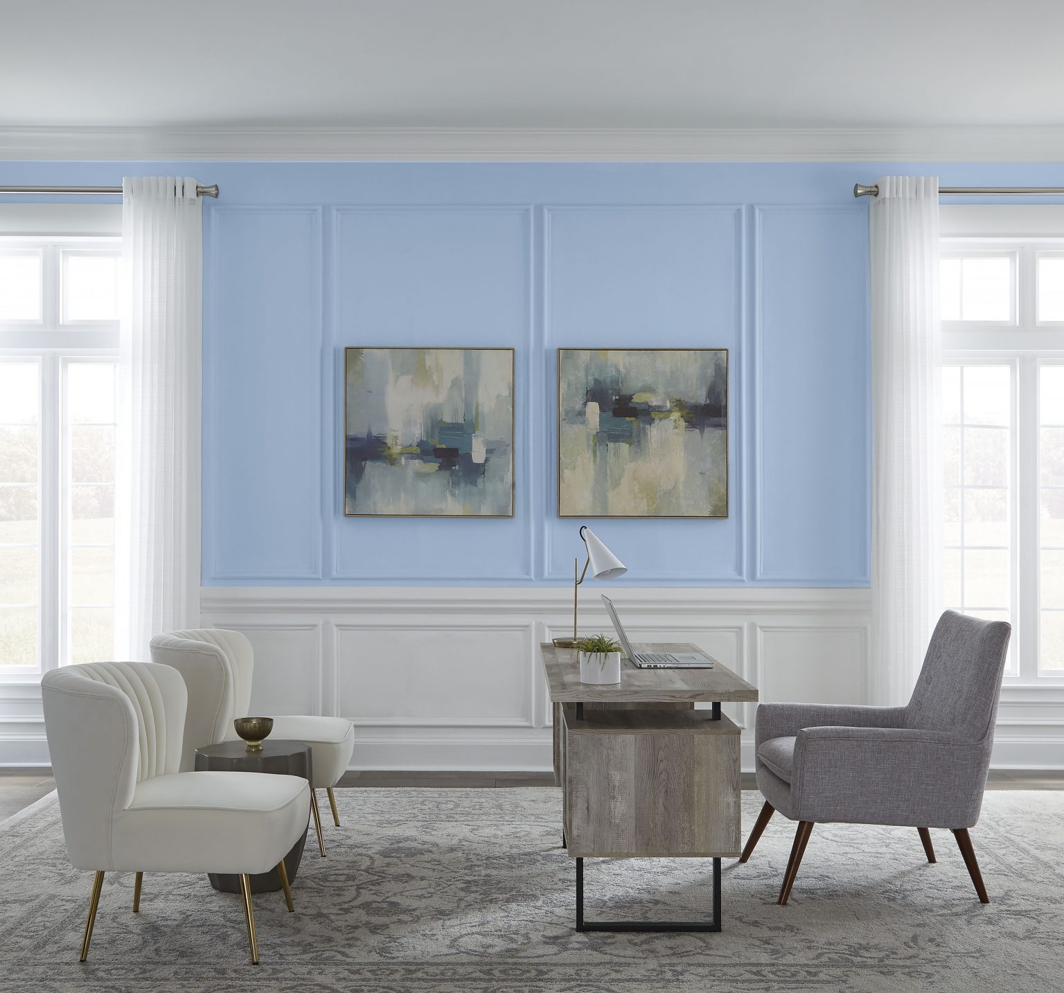 Elevating Interior Spaces with Aerial View - Colorfully BEHR