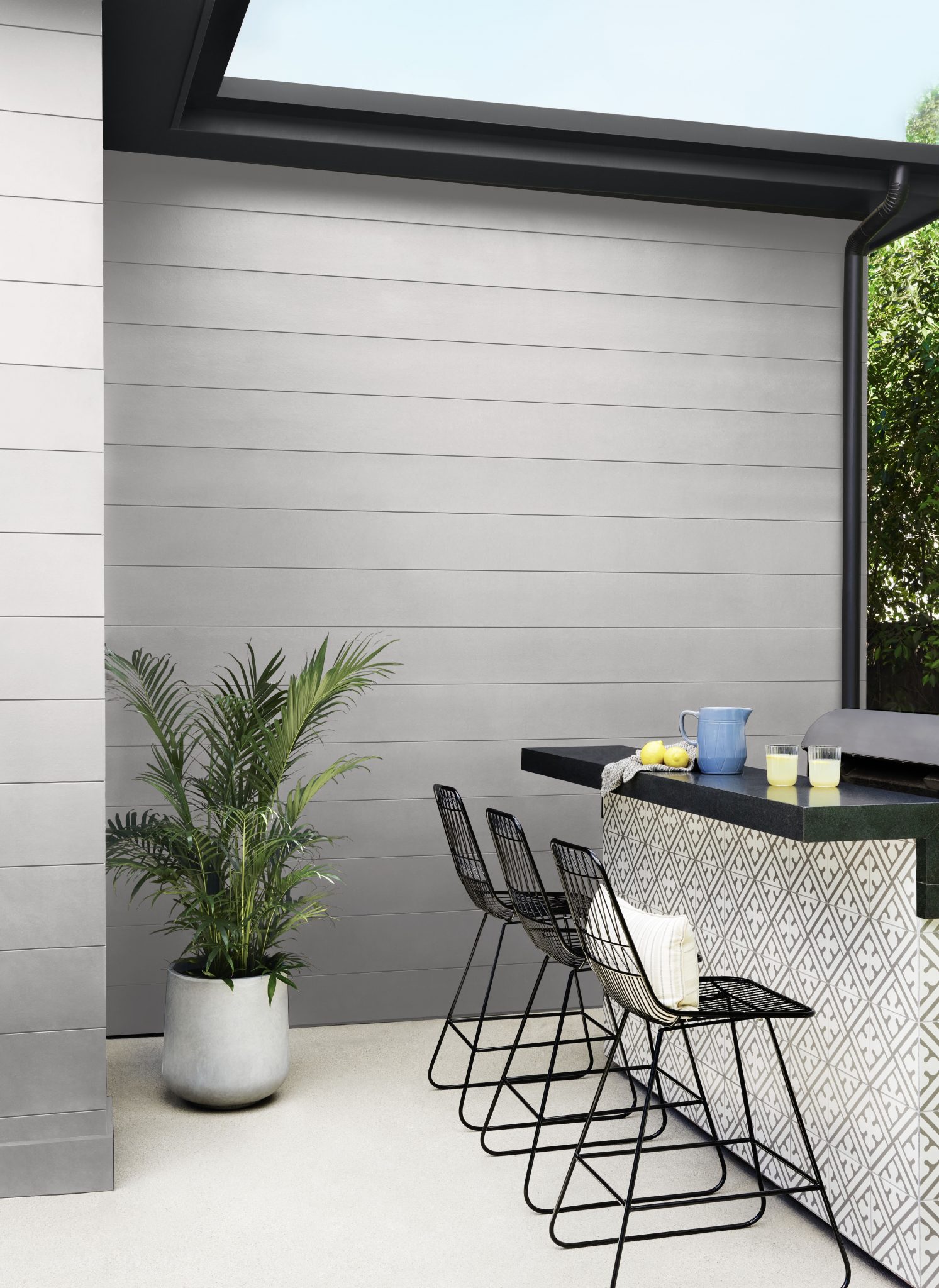 Gray Exterior Paint – Behr Rock Crystal | Colorfully BEHR