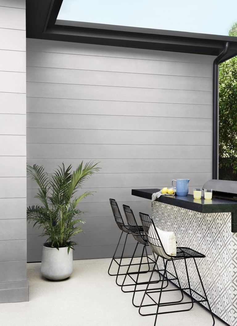 Gray Exterior Paint – Behr Rock Crystal | Colorfully BEHR