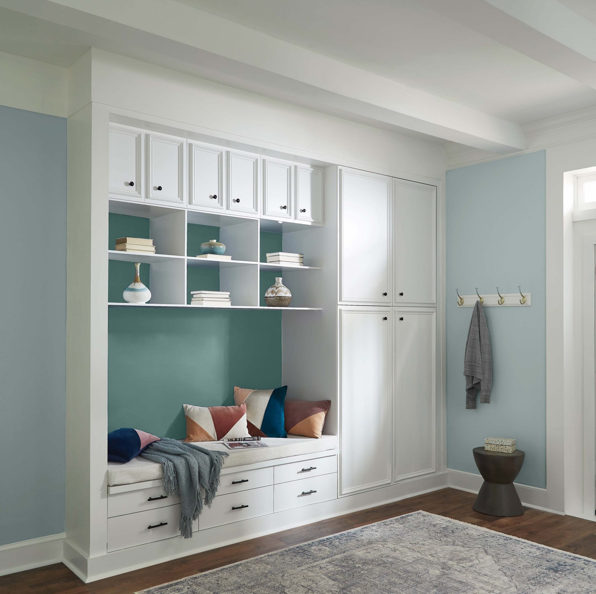 Blue Green Interior Paint Inspiration with Behr Watery | Colorfully BEHR