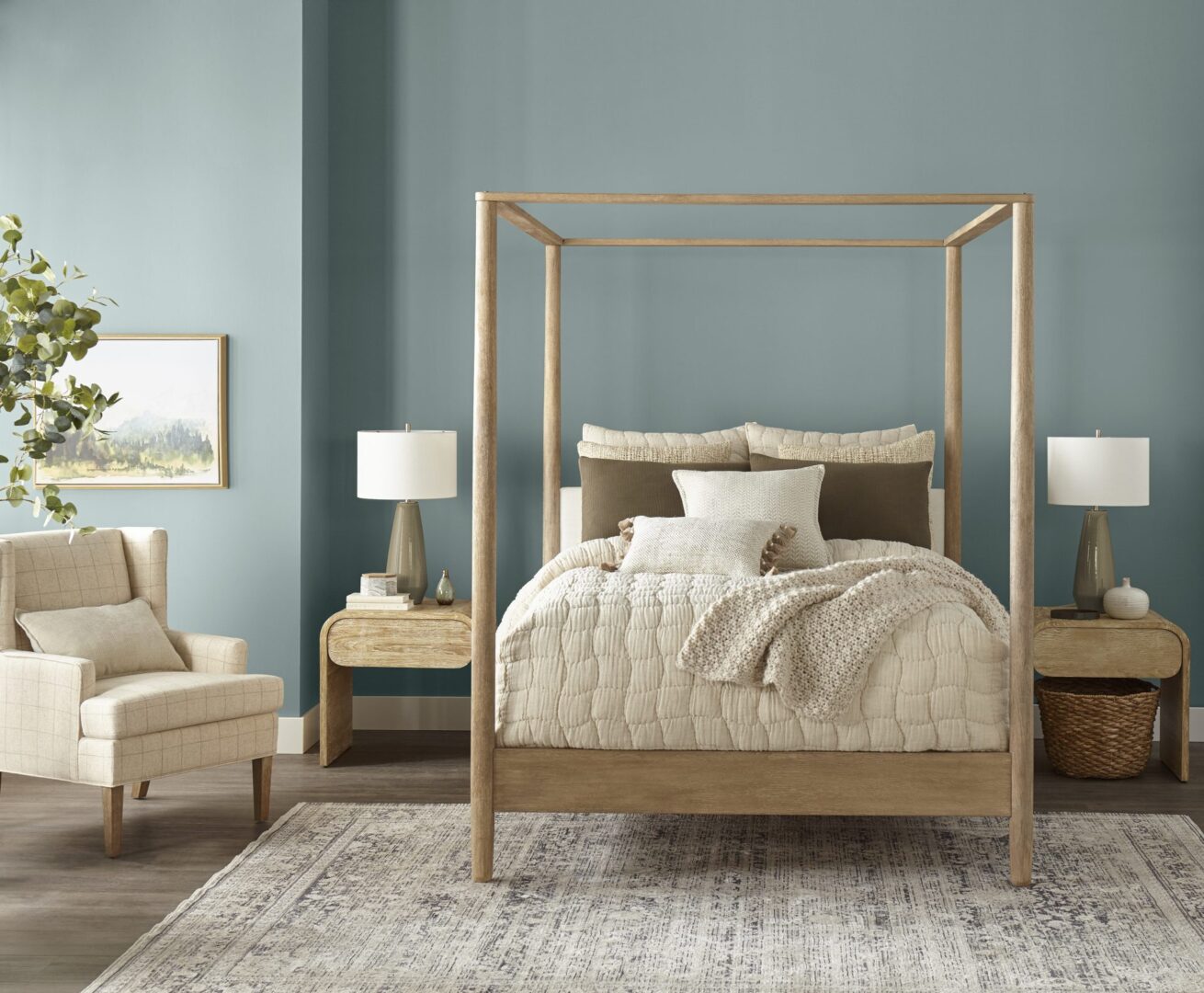 Blue Green Interior Paint Inspiration with Behr Watery | Colorfully BEHR
